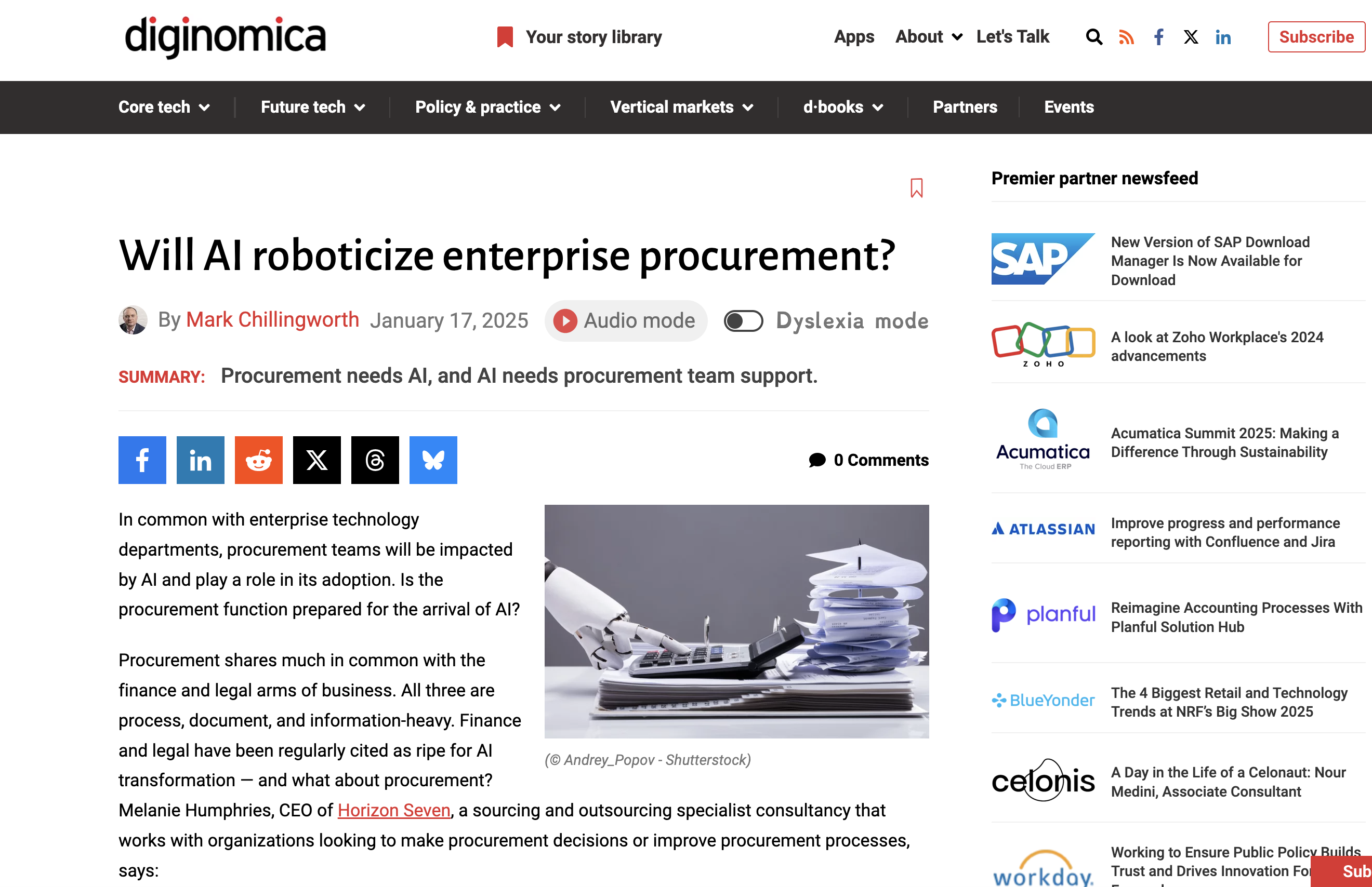 [diginomica] Will AI Roboticize Enterprise Procurement?